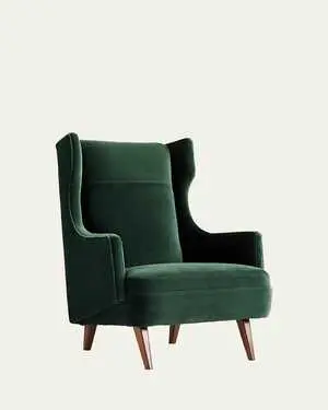 ARTERIORS Budelli Wing Chair - Forest Velvet