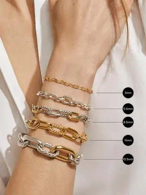 David Yurman Dy Madison Toggle Chain Bracelet In Sterling 11mm