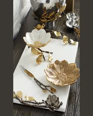 Michael Aram Vintage Bloom Extra Large 21" Cheese Board With Knife - One-color