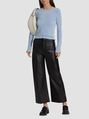 Proenza Schouler White Label Nappa Leather Wide-leg Culottes