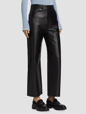 Proenza Schouler White Label Nappa Leather Wide-leg Culottes
