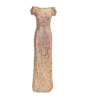 Jenny Packham Sequin-embellished Sungem Gown