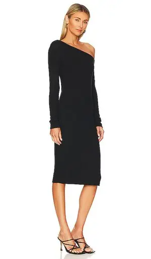 Enza Costa Sweater Knit Slouch Shoulder Dress