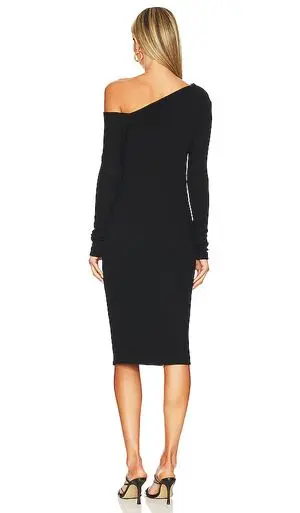 Enza Costa Sweater Knit Slouch Shoulder Dress