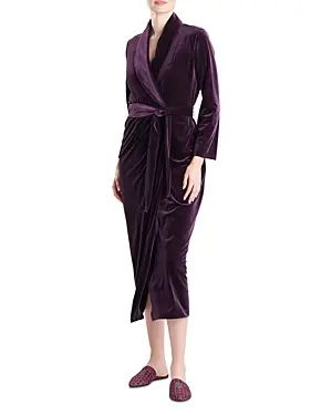 Natori Natalie Velvet Robe Blackberry