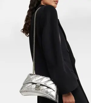 Balenciaga Crush Small Leather Shoulder Bag