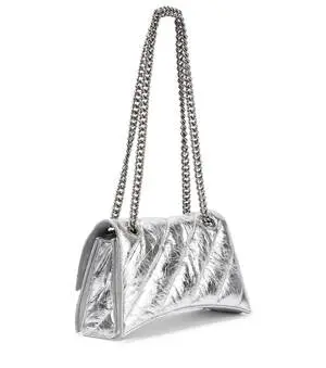 Balenciaga Crush Small Leather Shoulder Bag