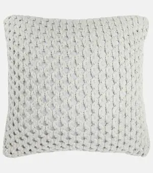 Brunello Cucinelli Cashmere And Cotton Cushion - Grey