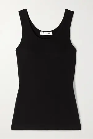 CDLP Ribbed Tencel™ Lyocell-blend Tank - Black
