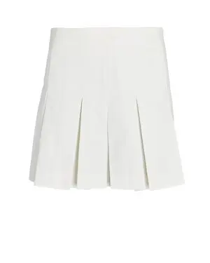 AMUR Apollo Pleated Organic Cotton Shorts - White