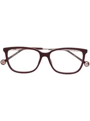 Carolina Herrera Rectangle-frame Optical Glasses - Red