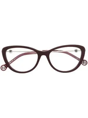 Carolina Herrera Butterfly Frame Eyeglasses - Red