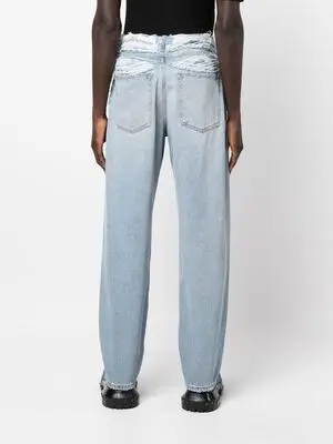DIESEL® Ripped Straight-leg Jeans