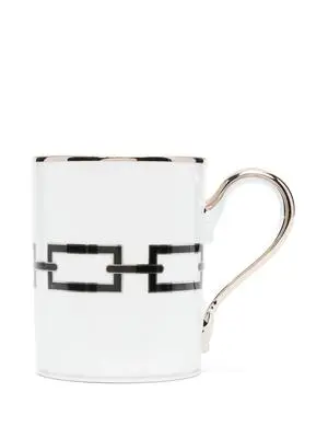 GINORI 1735 Chain-print Porcelain Mug