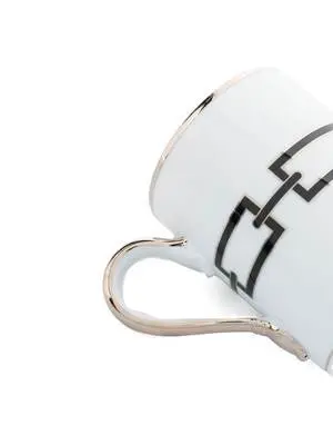 GINORI 1735 Chain-print Porcelain Mug