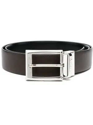 Canali Buckled Leather Belt - Brown
