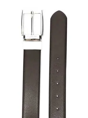 Canali Buckled Leather Belt