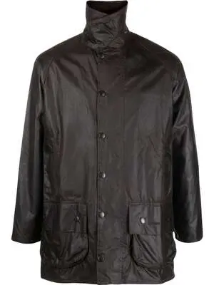 Barbour Waxed Cotton Corduroy Collar Jacket - Brown