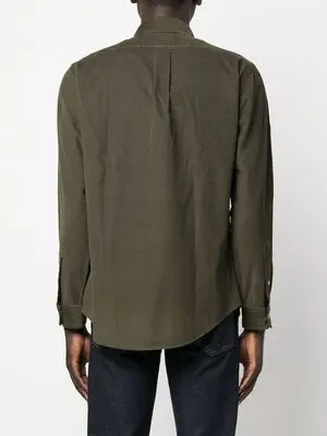 Polo Ralph Lauren Corduroy Embroidered-logo Cotton Shirt - Green