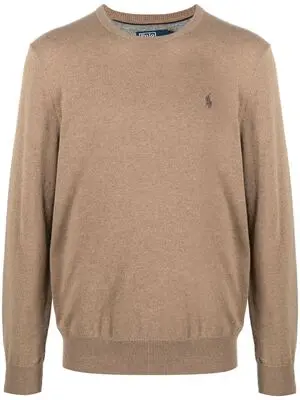 Polo Ralph Lauren Polo Pony-embroidered Wool Jumper - Brown