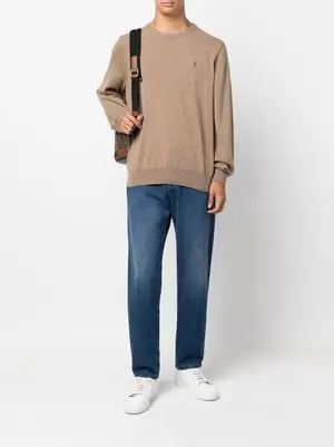 Polo Ralph Lauren Polo Pony-embroidered Wool Jumper - Brown