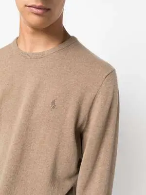Polo Ralph Lauren Polo Pony-embroidered Wool Jumper - Brown
