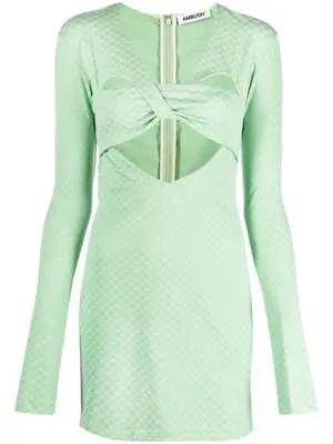AMBUSH Cut-out Detail Mini Dress - Green