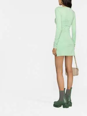 AMBUSH Cut-out Detail Mini Dress - Green
