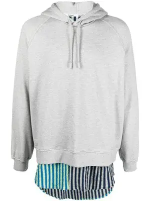 Sunnei Long-sleeve Striped Layered Hoodie