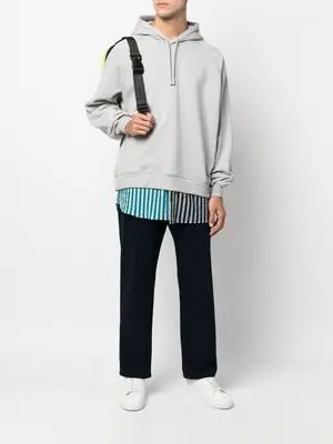 Sunnei Long-sleeve Striped Layered Hoodie
