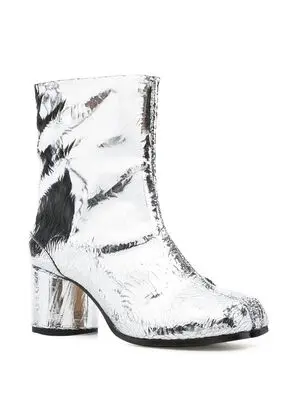 MAISON MARGIELA Tabi 60mm Mirror-effect Ankle Boots - Silver