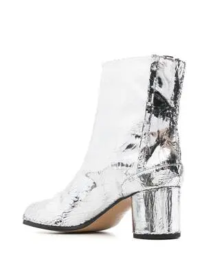 MAISON MARGIELA Tabi 60mm Mirror-effect Ankle Boots - Silver