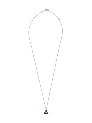 LEO PIZZO 18k Yellow Gold Candy Flora Diamond And Sapphire Pendant Necklace - Silver