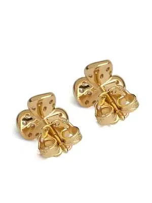 LEO PIZZO 18kt Yellow Diamond Flora Stud Earrings - Gold