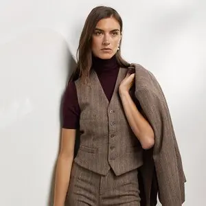 Ralph Lauren Jaiden Herringbone Tweed Vest