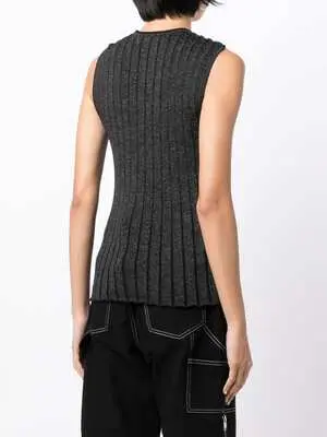 DION LEE Braided-detail Knit Top