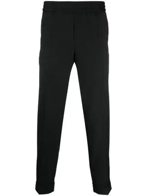 Filippa K Terry Cropped Tapered Trousers - Black