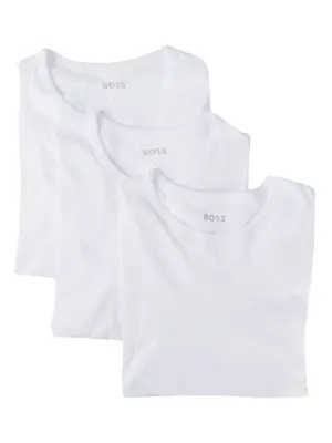 BOSS Pack-of-three Crew-neck T-shirts - White