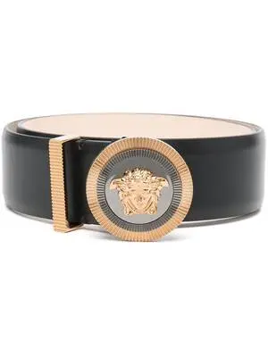 Versace Medusa Logo-buckle Belt - Black