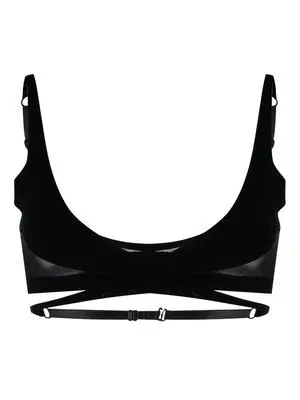 Wolford X Mugler Flock Shaping Bra - Black