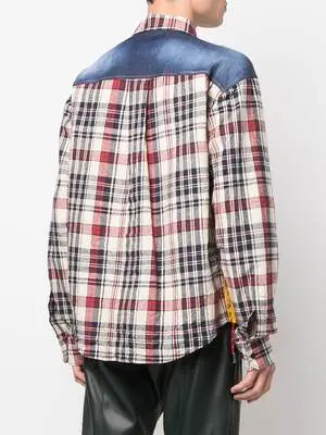 Dsquared2 Panelled Check-print Shirt
