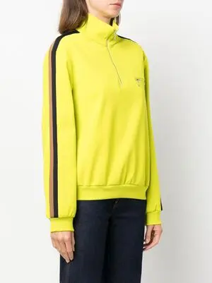Tory Burch Side-stripe Detail Sweatshirt - Green