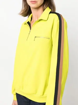 Tory Burch Side-stripe Detail Sweatshirt - Green