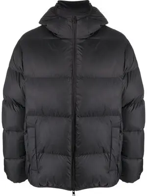 MSGM Logo-print Padded Coat - Black