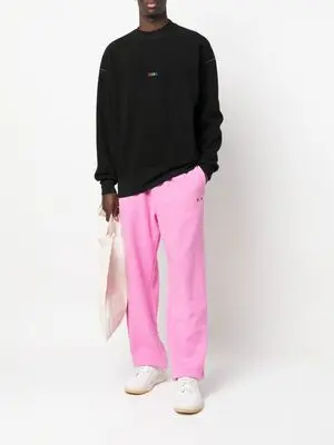 MSGM Logo-embroidered Fleece Sweatshirt