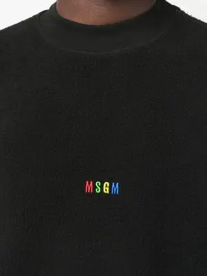 MSGM Logo-embroidered Fleece Sweatshirt