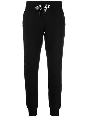Dkny Logo-print Drawstring Track Pants - Black