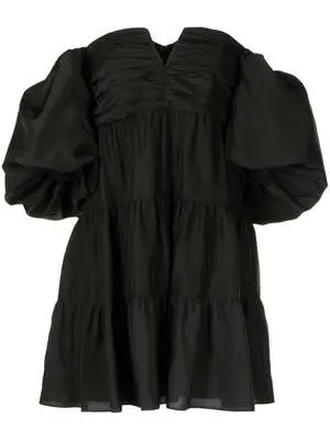 Rebecca Vallance Darlene Bardot Mini Dress - Black