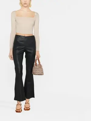 BY MALENE BIRGER Evyline Cropped Leather Trousers