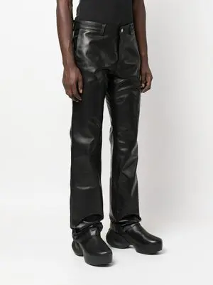 MISBHV Slight-flare Leather Trousers